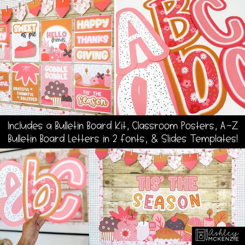 Cozy Thanksgiving Classroom Decor, Holiday Season, Bulletin Board Kit ...