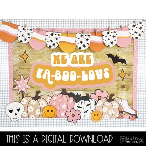 Retro Halloween Classroom Decor Seasonal Bulletin Board Kit - Etsy