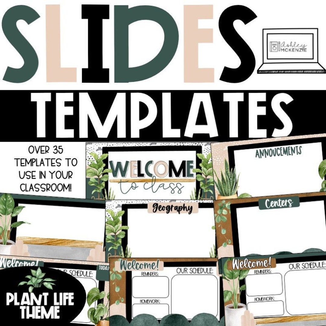 Plant Life Google Slides and Powerpoint Templates, Calm Class Decor ...