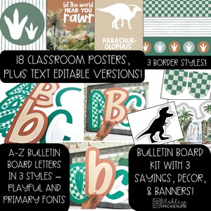 Modern Dinosaur Classroom Theme Back to School Classroom Decor Dino ...