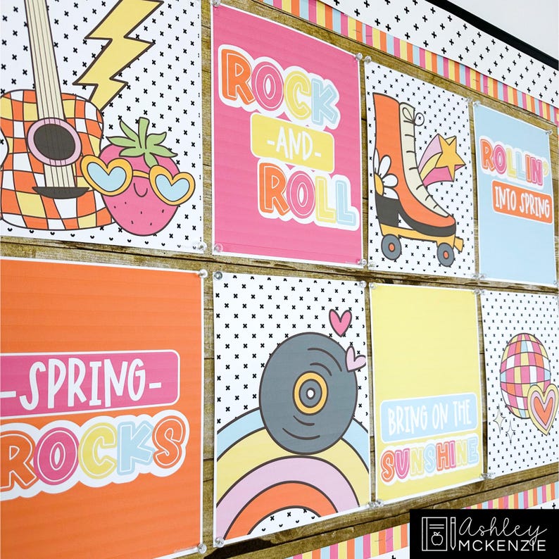 Spring Posters With Printable Bulletin Board Borders, March Bulletin ...