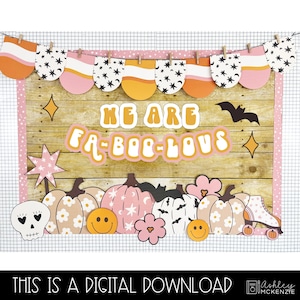 Retro Halloween Classroom Decor, Seasonal Bulletin Board Kit, Easy ...