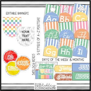 Sports Theme Classroom Decor Bundle Editable Bright Colors Classroom ...