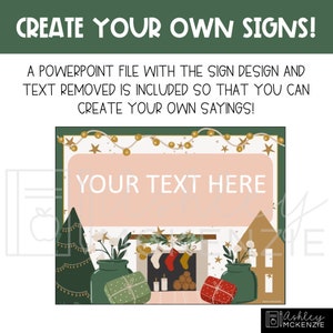 Modern Christmas Classroom Door Decor Kit, Holiday Season Decorations ...