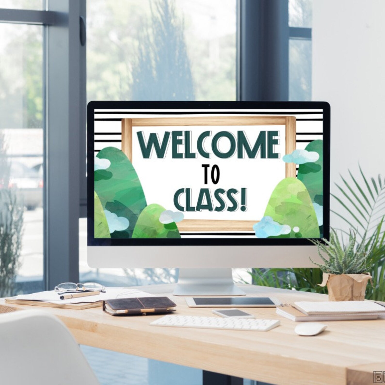 Scandi Mountains Google Slides and Powerpoint Templates Calm - Etsy