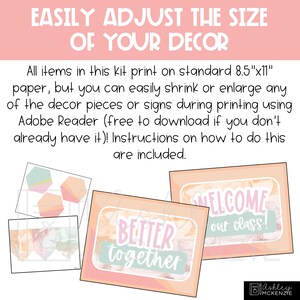 Marbled Pastel Classroom Door Decor Kit, Back to School, Easy and ...