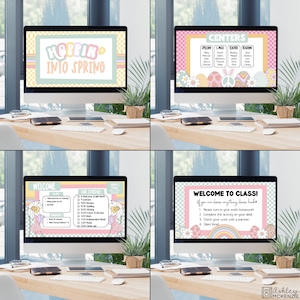Retro Spring Themed Google Slides and Powerpoint Templates, Easter ...