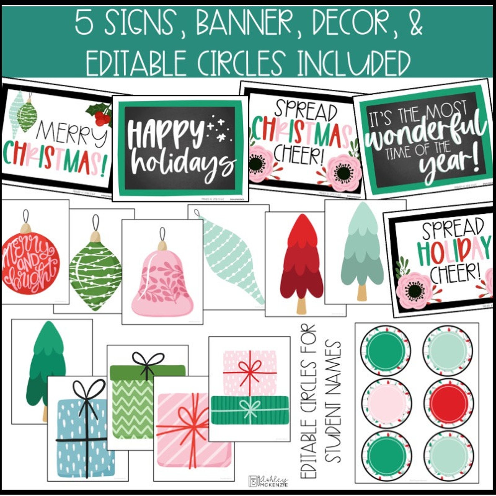 Christmas Cheer Bulletin Board or Classroom Door Decor Easy - Etsy