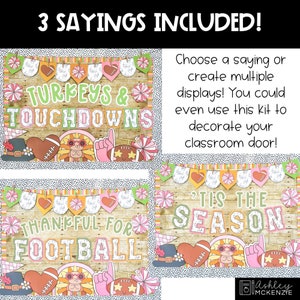 Thanksgiving Bulletin Board Ideas Autumn Door Decorating Football ...