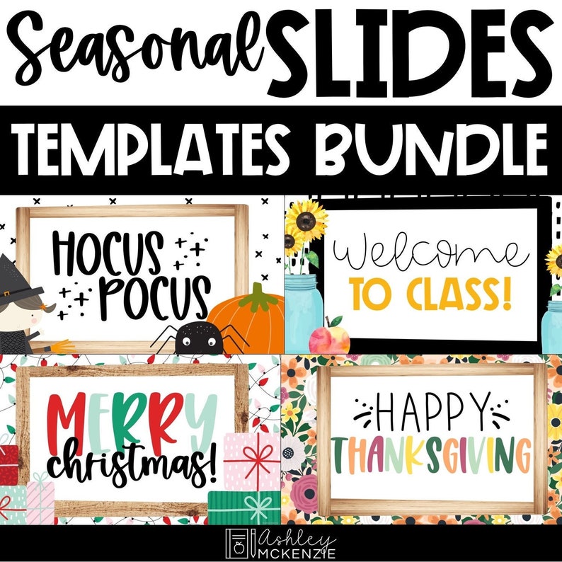 Seasonal Themed Google Slides and Powerpoint Templates Bundle - Etsy