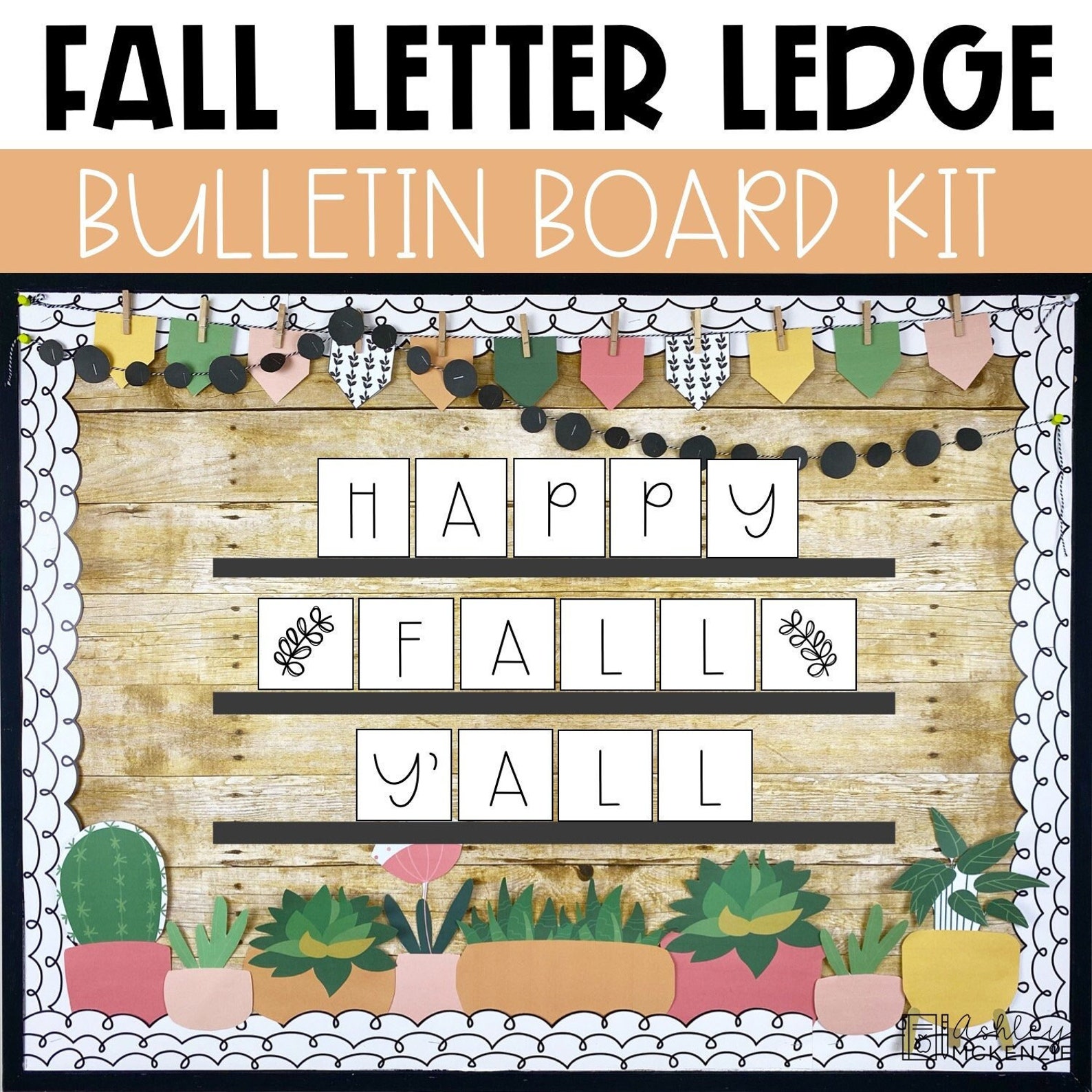 Fall Letter Ledge Bulletin Board Kit or Classroom Door Decor - Etsy
