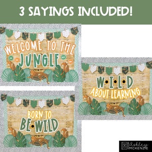 Modern Jungle Classroom Decor Bundle Calm Colors Nature Themed Bulletin ...