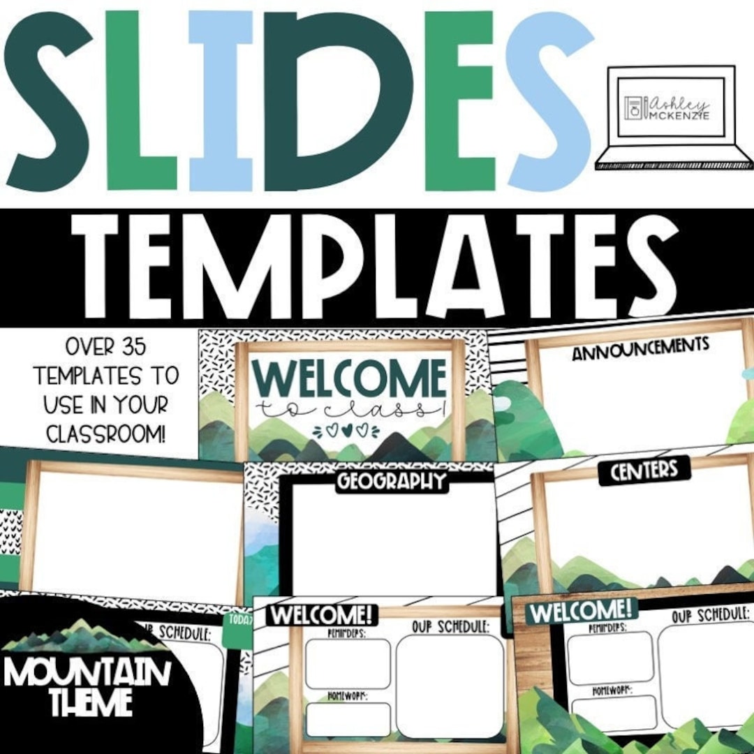 Scandi Mountains Google Slides and Powerpoint Templates, Calm Class ...