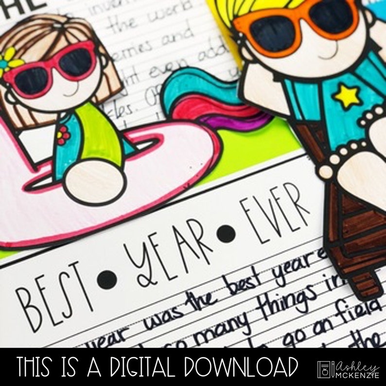 End of the Year and Summer Writing Crafts, May and June Creative ...