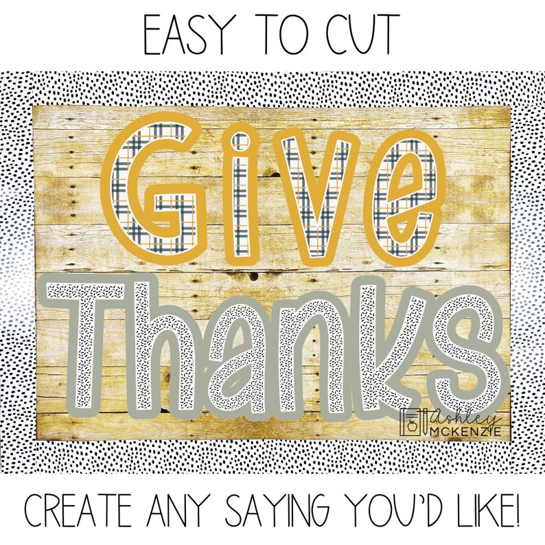 Thanksgiving Plaid Classroom Decor A-Z Bulletin Board - Etsy