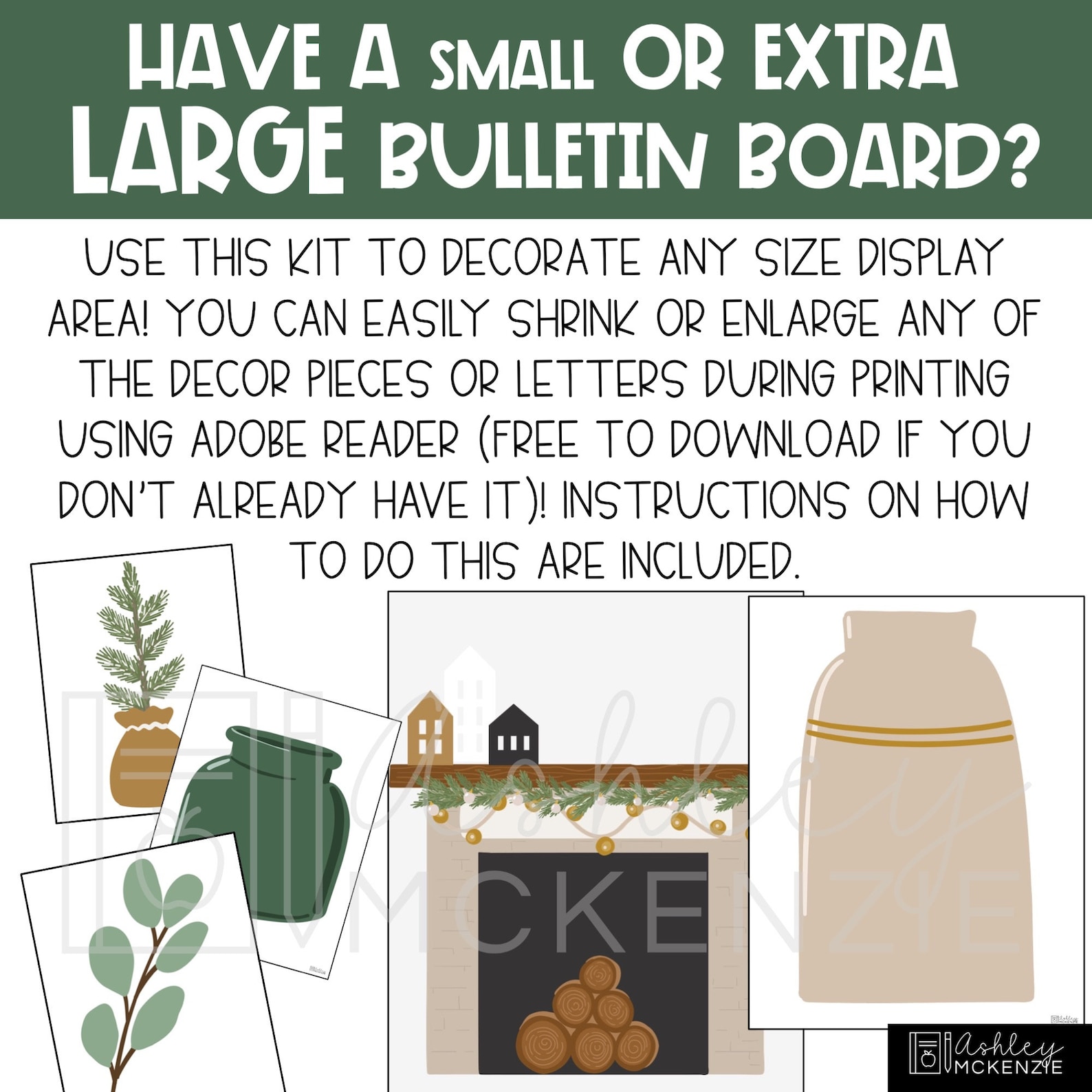 Modern Winter Bulletin Board Kit Holiday Season Theme Easy - Etsy