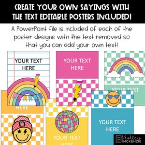 Back to School Classroom Posters BTS Smiles Theme Text Editable Posters ...