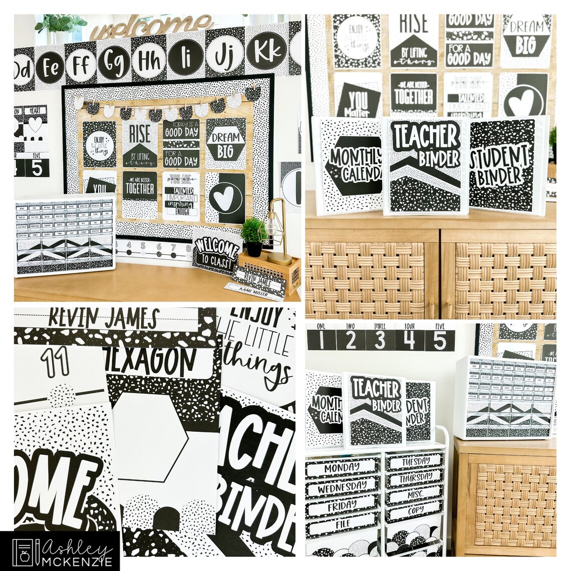 Black and White Classroom Decor Bundle Neutral Classroom Theme Back to ...