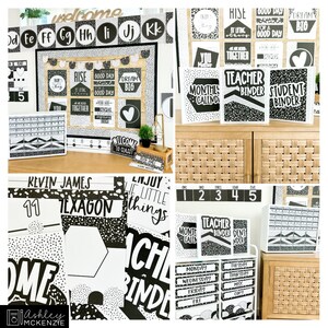 Black and White Classroom Decor Bundle Neutral Classroom Theme Back to ...