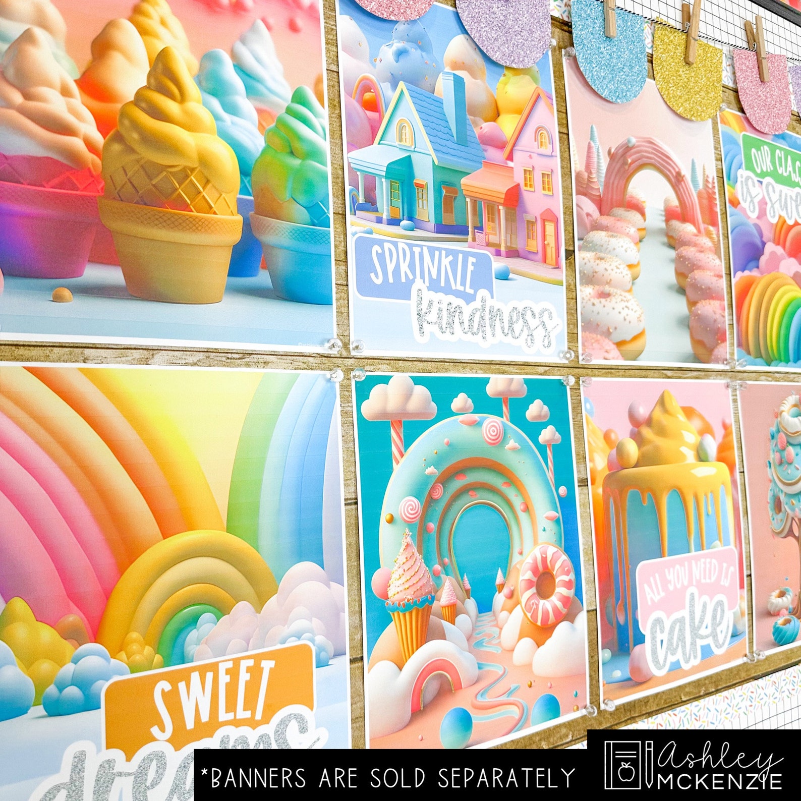 Pastel Sweets Classroom Posters, Easy and Modern Classroom Decorations ...
