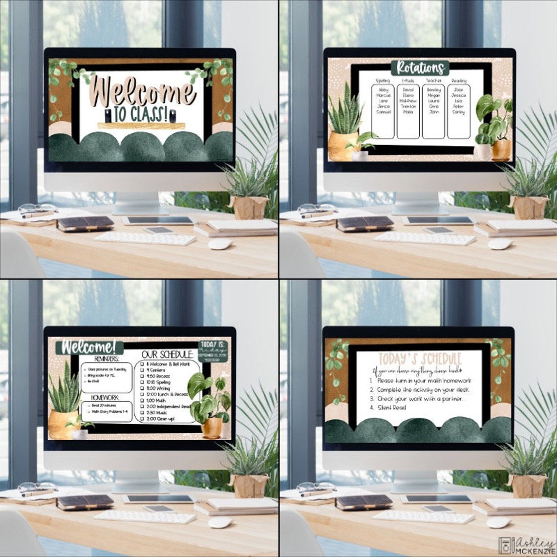 Plant Life Google Slides and Powerpoint Templates Calm Class - Etsy
