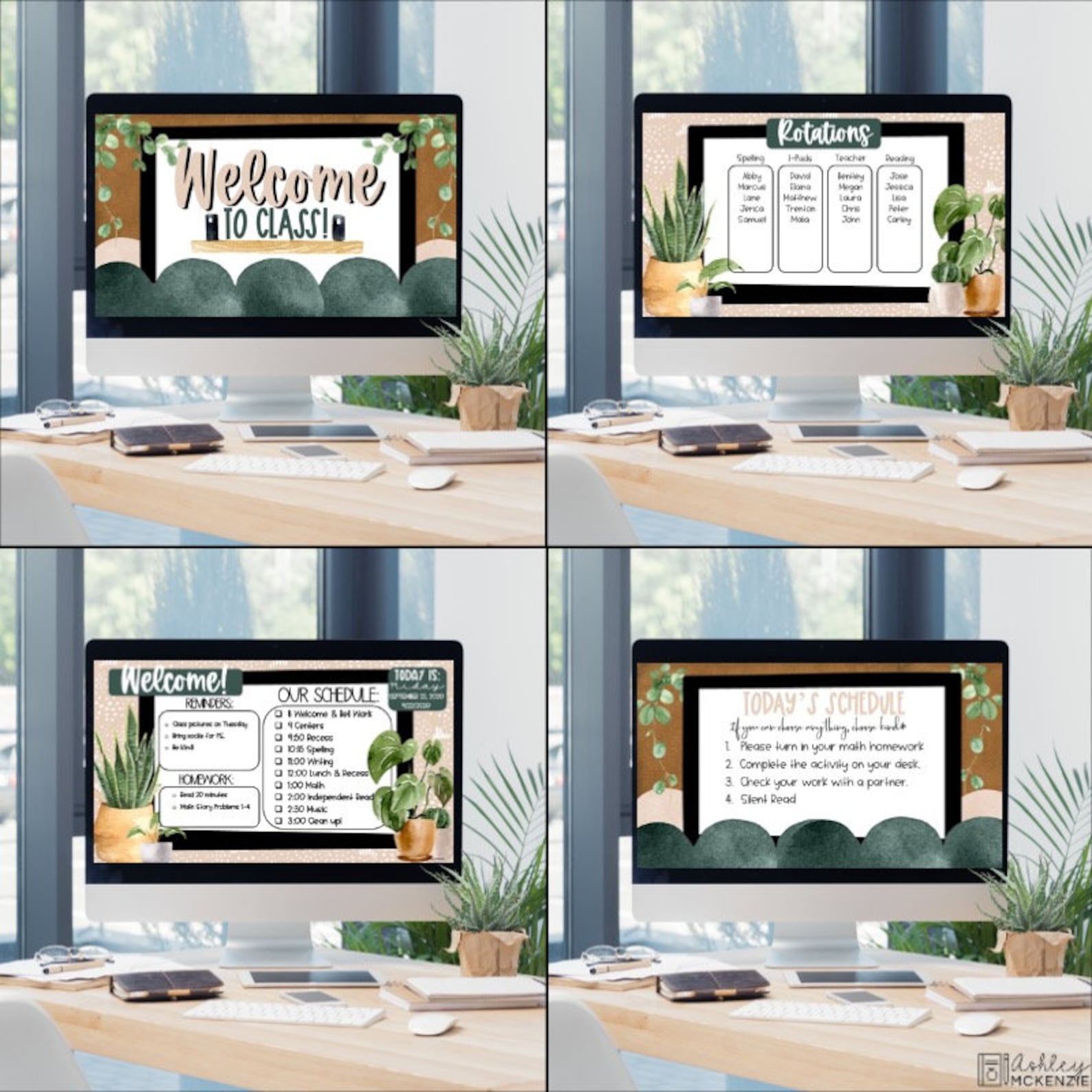 Plant Life Google Slides and Powerpoint Templates Calm Class - Etsy