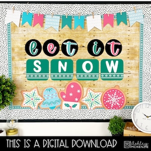 Winter Cookies Bulletin Board or Door Decor, Easy Seasonal Classroom ...