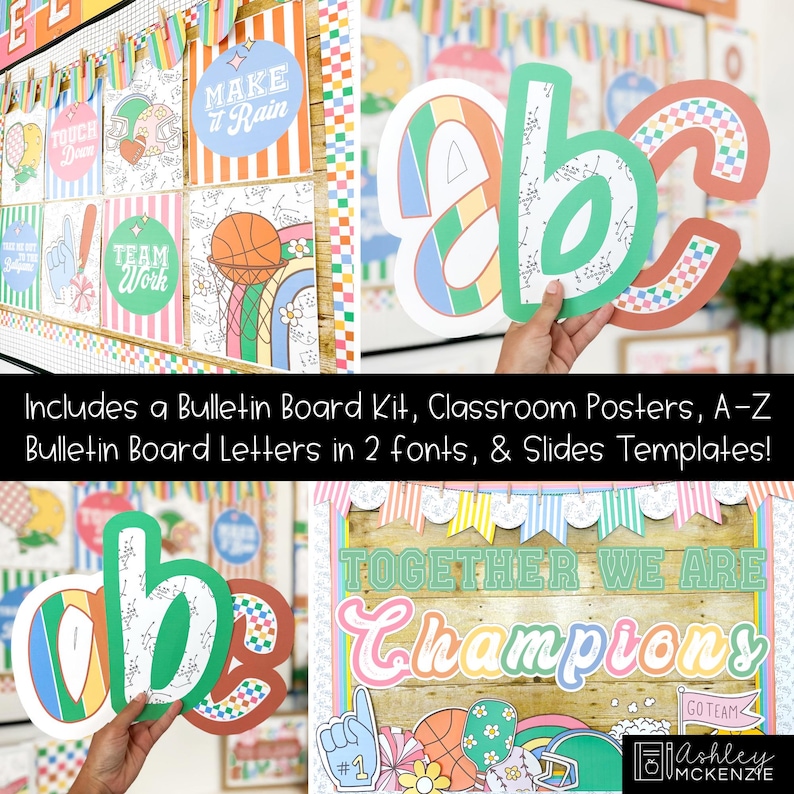 Sports Bulletin Board Bundle, Motivational Posters, Google Slides ...