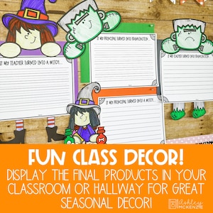 Halloween Classroom Activity Fall Writing Prompts If My Teacher Turned ...