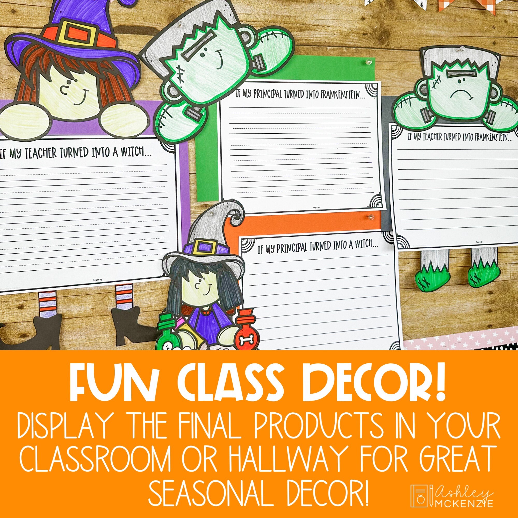 Halloween Classroom Activity Fall Writing Prompts If My Teacher Turned ...