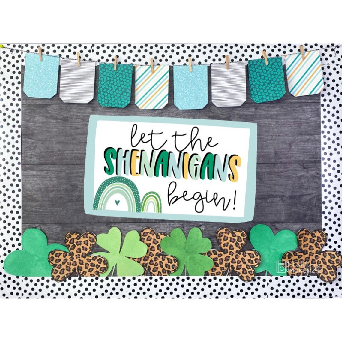 St. Patrick's Day Clovers Bulletin Board or Classroom Door - Etsy