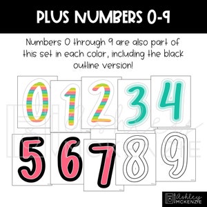 Neon Brights Classroom Decor, Primary Font A-Z Bulletin Board Letters ...