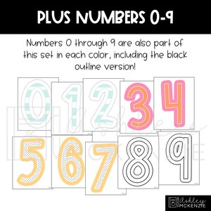 Spring Bulletin Board Letters, Punctuation and Numbers, Printable ...