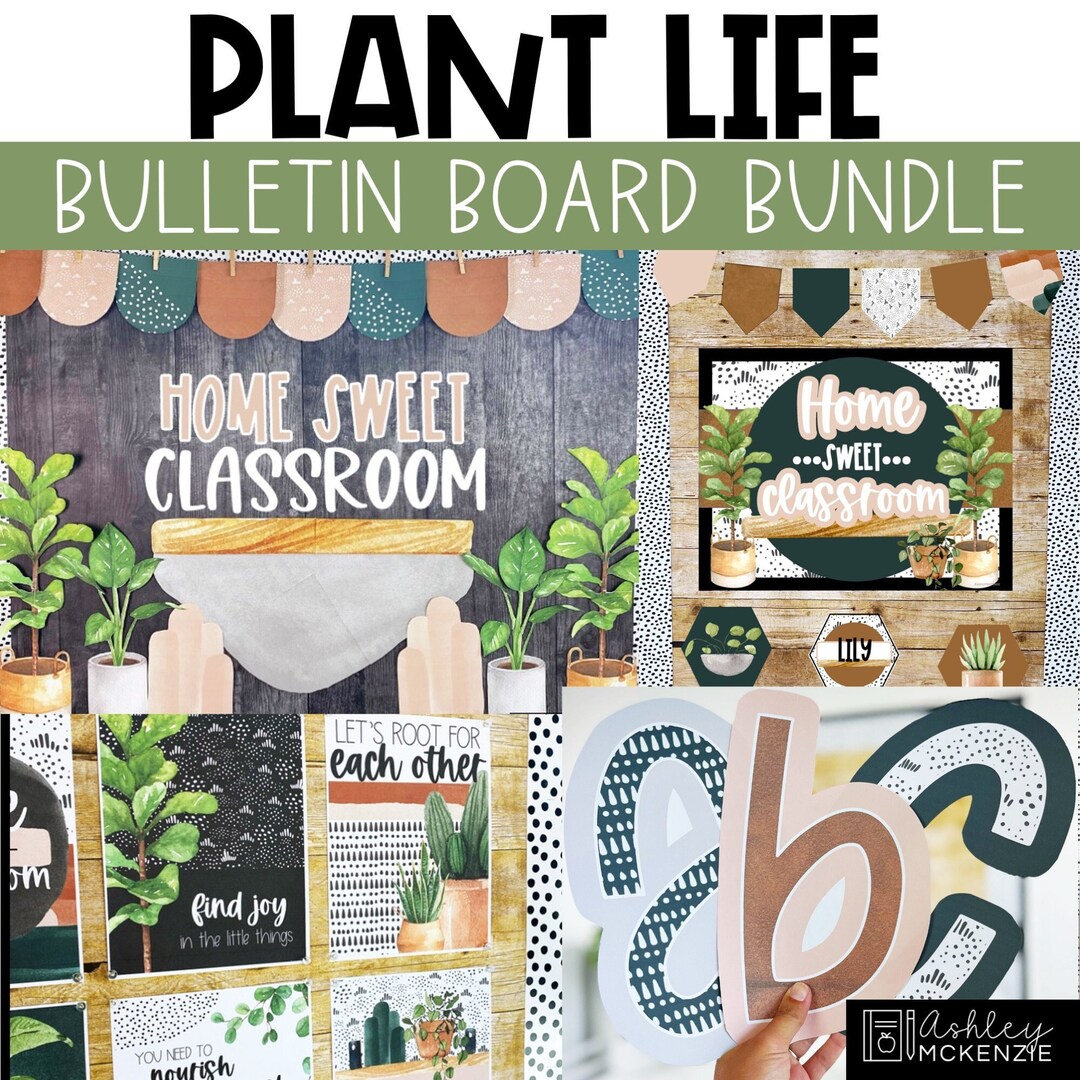 Plant Life Classroom Decor Bulletin Board Kit Classroom - Etsy