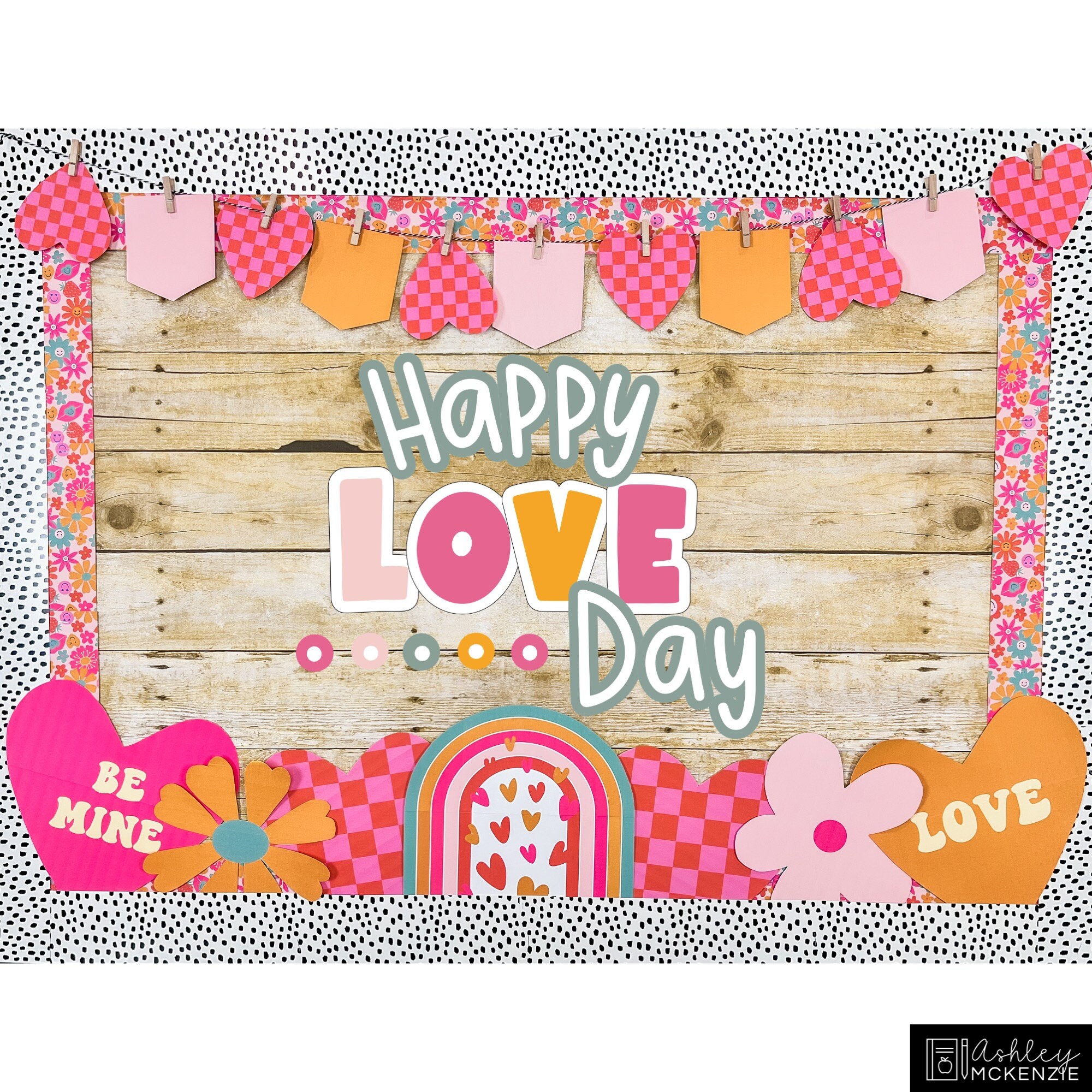 Valentine's Day Bulletin Board Kit, February Door Decorating, Valentine ...