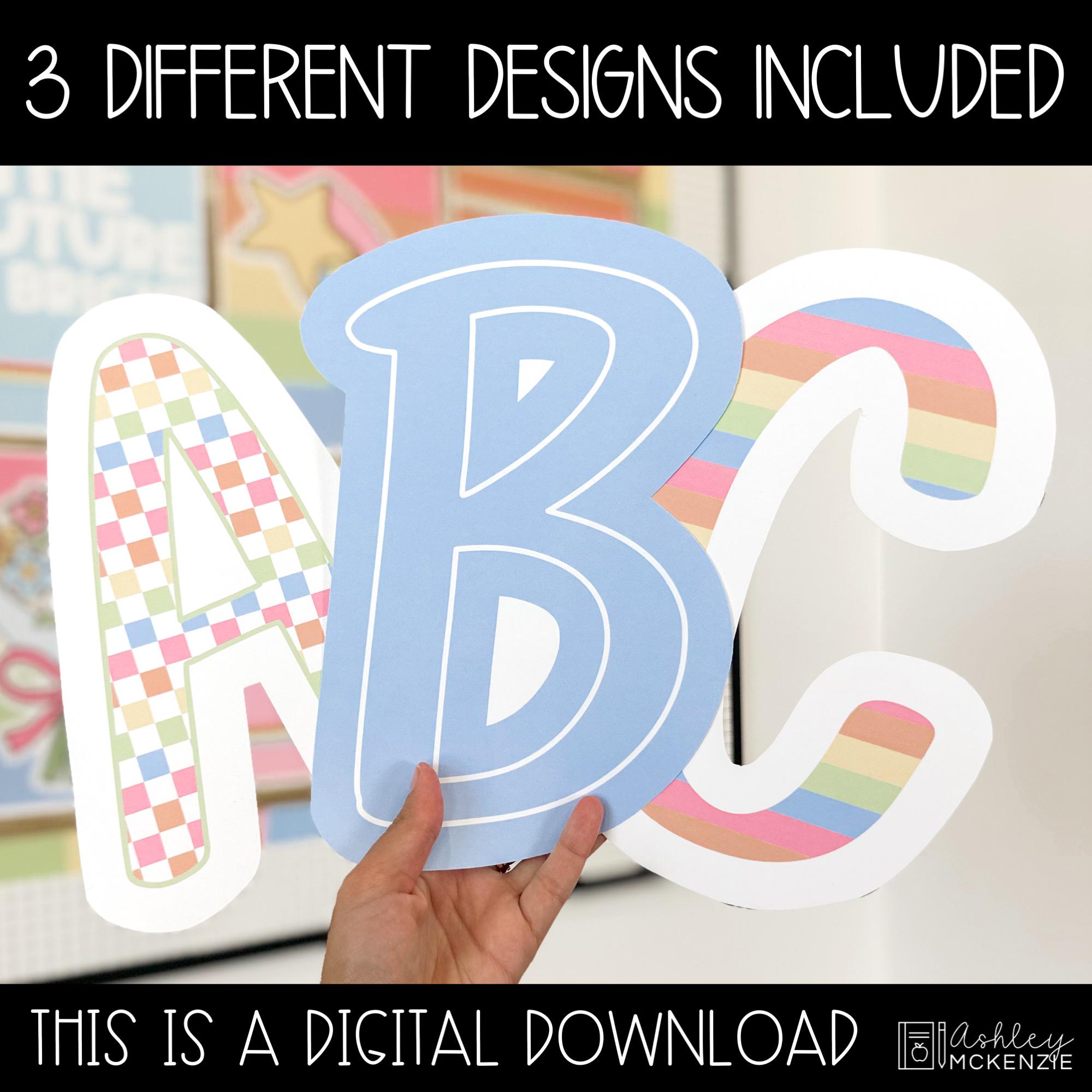 Graduation Bulletin Board Letters, Primary Font, Printable Bulletin ...