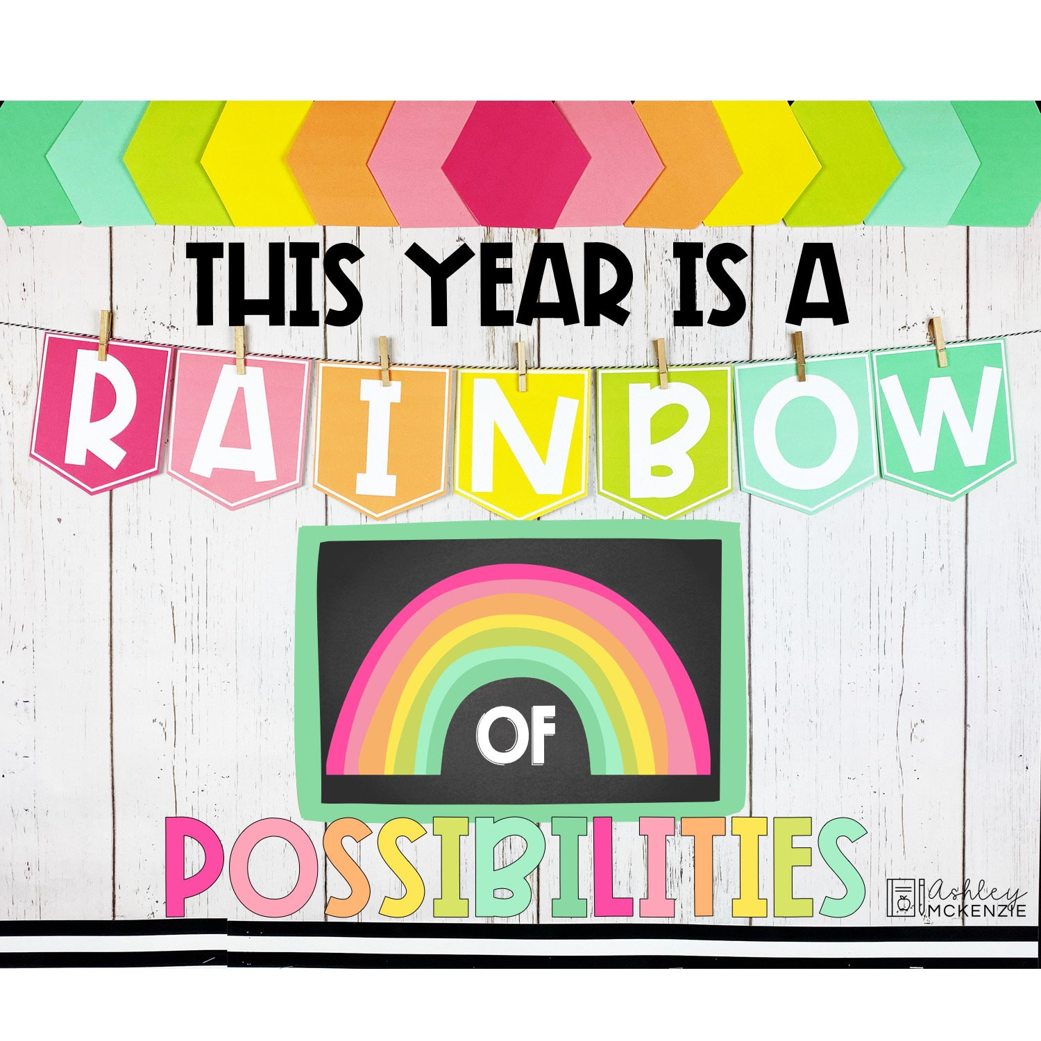 Rainbow Back to School Bulletin Board or Classroom Door Decor - Etsy