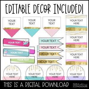 Unicorn Classroom Decor Bundle, Easy and Modern Classroom Decorations ...