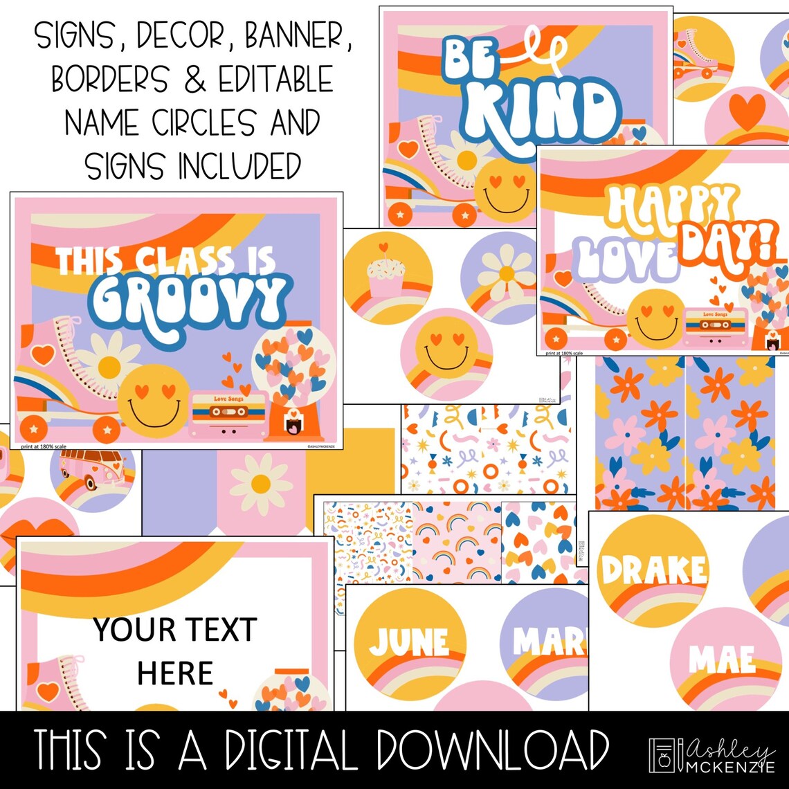 Valentine's Day Classroom Door Decor Kit Kindness Week - Etsy