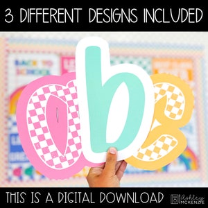 Back to School Classroom Decor Primary Font A-Z Bulletin Board Letters ...