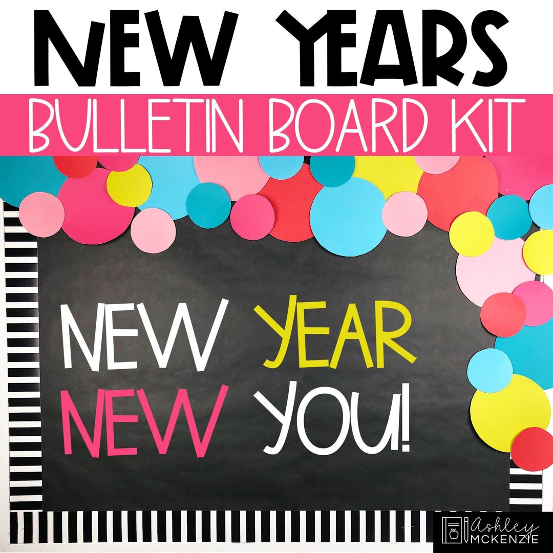 New Year's Resolutions Craftivity and Bulletin Board or Classroom Door ...