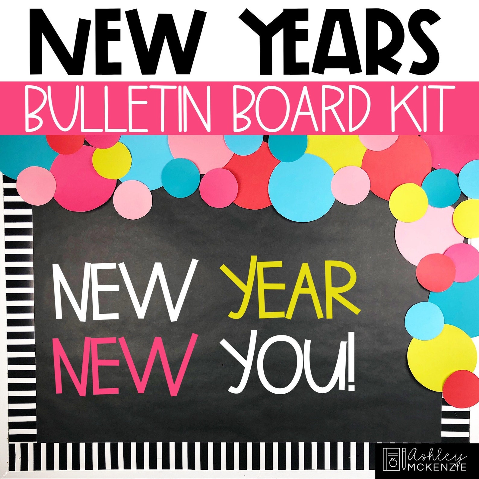 New Year's Resolutions Craftivity and Bulletin Board or - Etsy