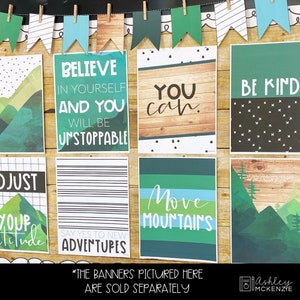 Scandi Mountains Classroom Decor Back to School Bulletin Board Set ...