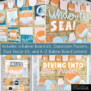 Boho Ocean Back to School Classroom Decor, Bulletin Board Kit ...