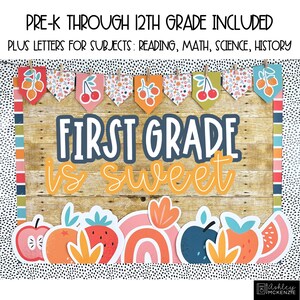 Modern Fruity Back to School Bulletin Board Kit, Easy and Modern ...