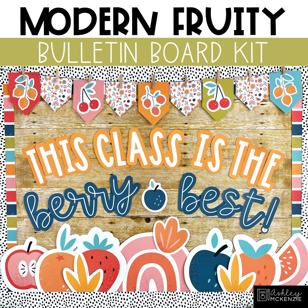 Modern Fruity Back to School Bulletin Board Kit, Easy and Modern ...