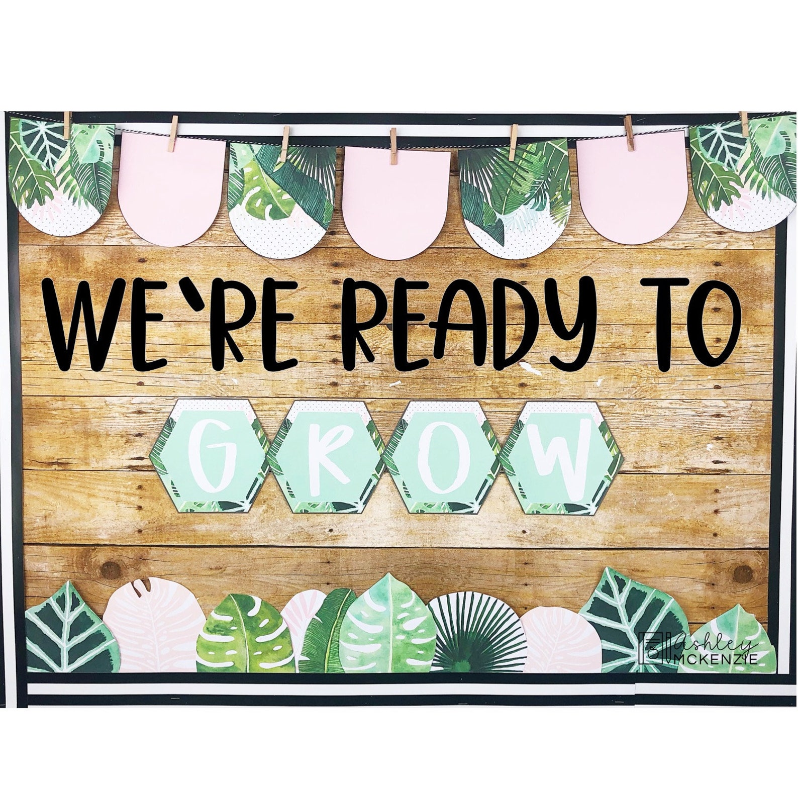 Modern Tropical Back to School Bulletin Board or Classroom Door Decor ...