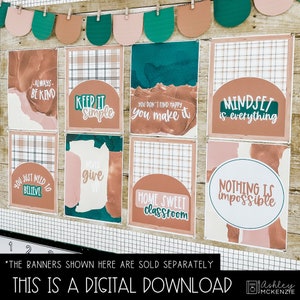 Modern Plaid Back to School Classroom Decor, Bulletin Board Kit ...