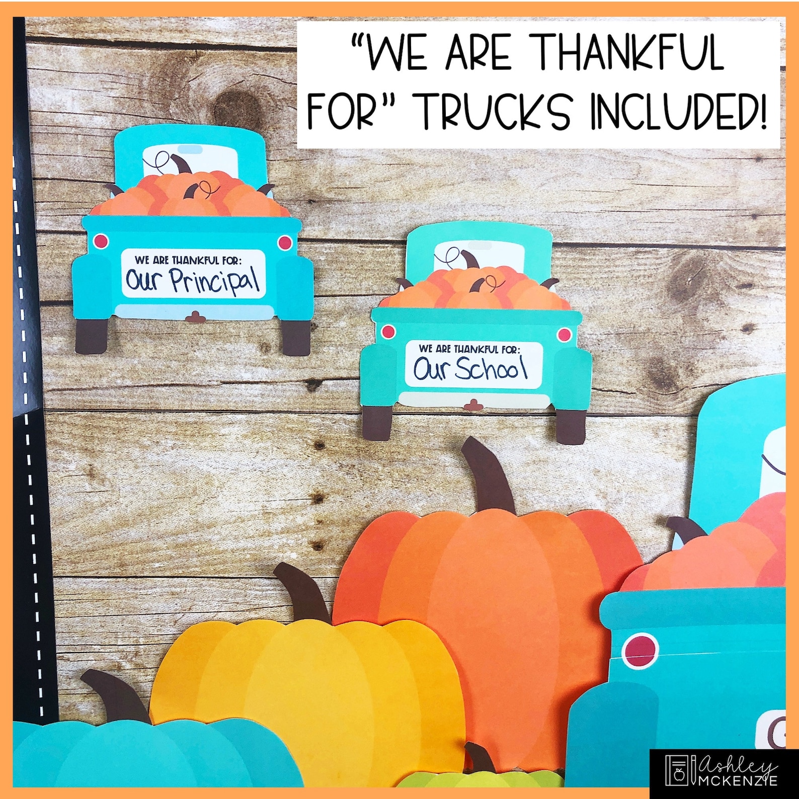 Thanksgiving Bulletin Board Kit Blue Truck Theme Easy - Etsy
