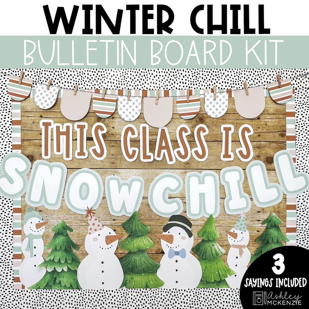 Winter Bulletin Board Kit, Snowman Bulletin Board or Door Decorations ...